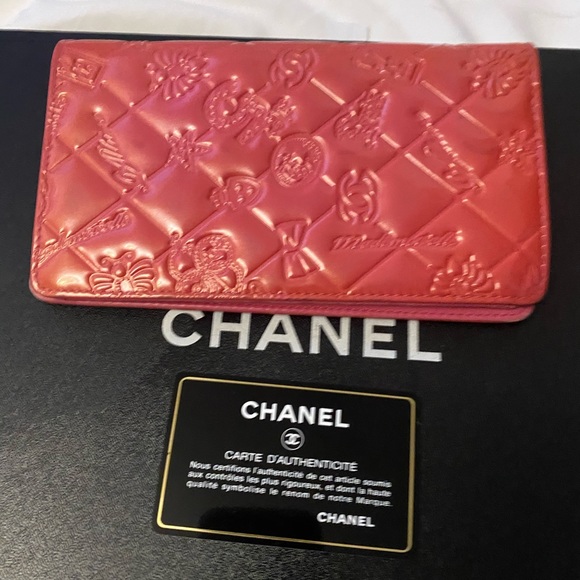 CHANEL | Bags | Chanel Long Icon Cc Coco Logo Patent Wallet | Poshmark